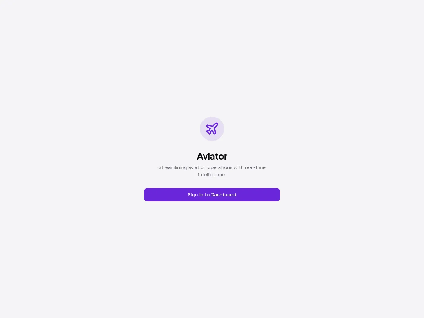 Aviator Dashboard