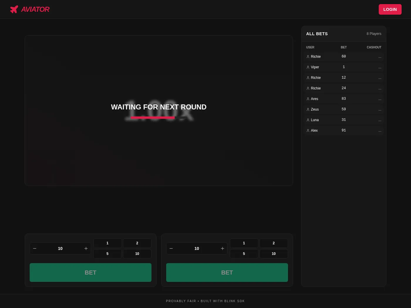 Aviator Game Clone