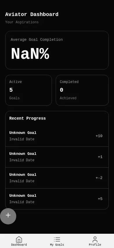 Aviator Goals Tracker