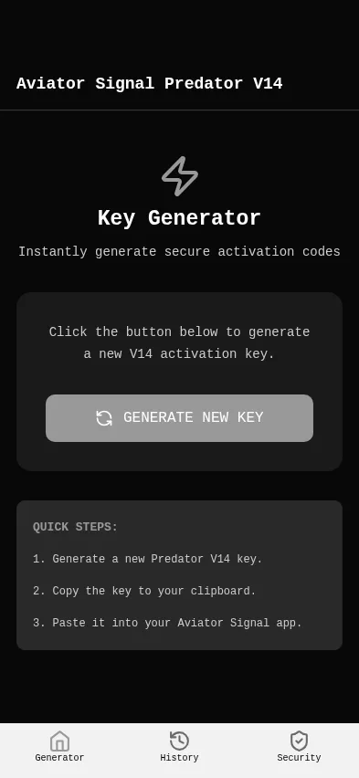 Aviator Signal KeyGen