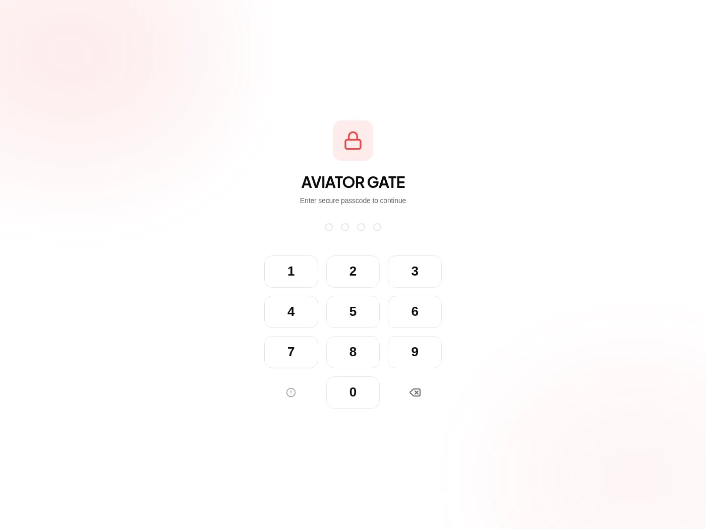 Aviator Passcode Gate