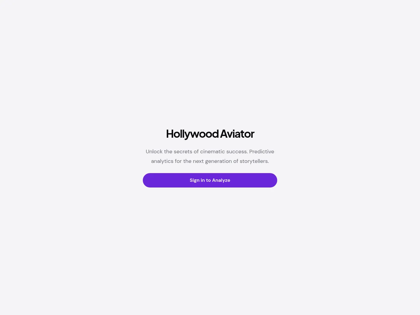 Hollywood Aviator Predictor