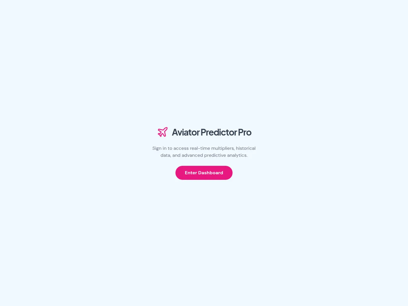 Aviator Predictor Dashboard