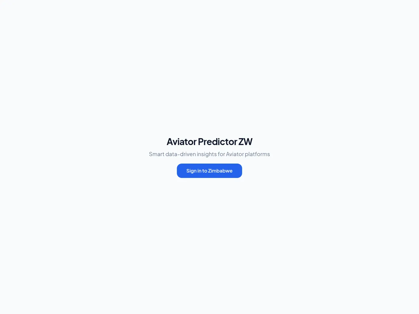 Aviator Predictor Zimbabwe