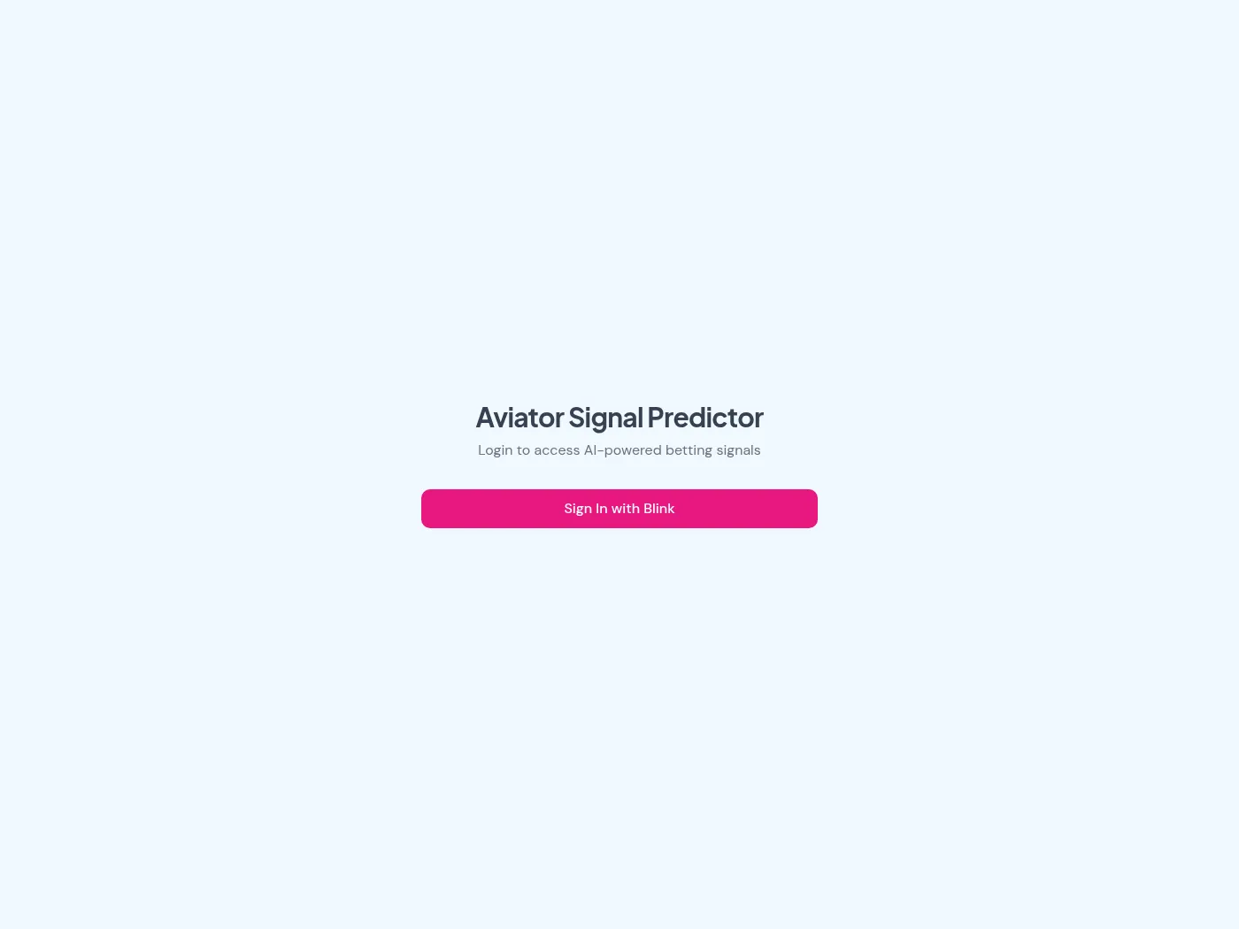 Aviator Signal Predictor