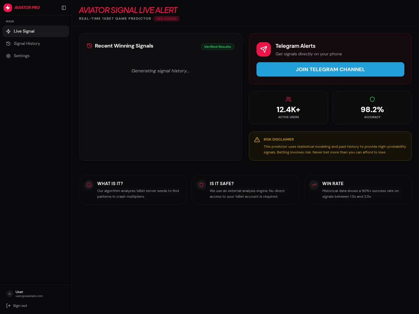 Aviator Signal Live Alert