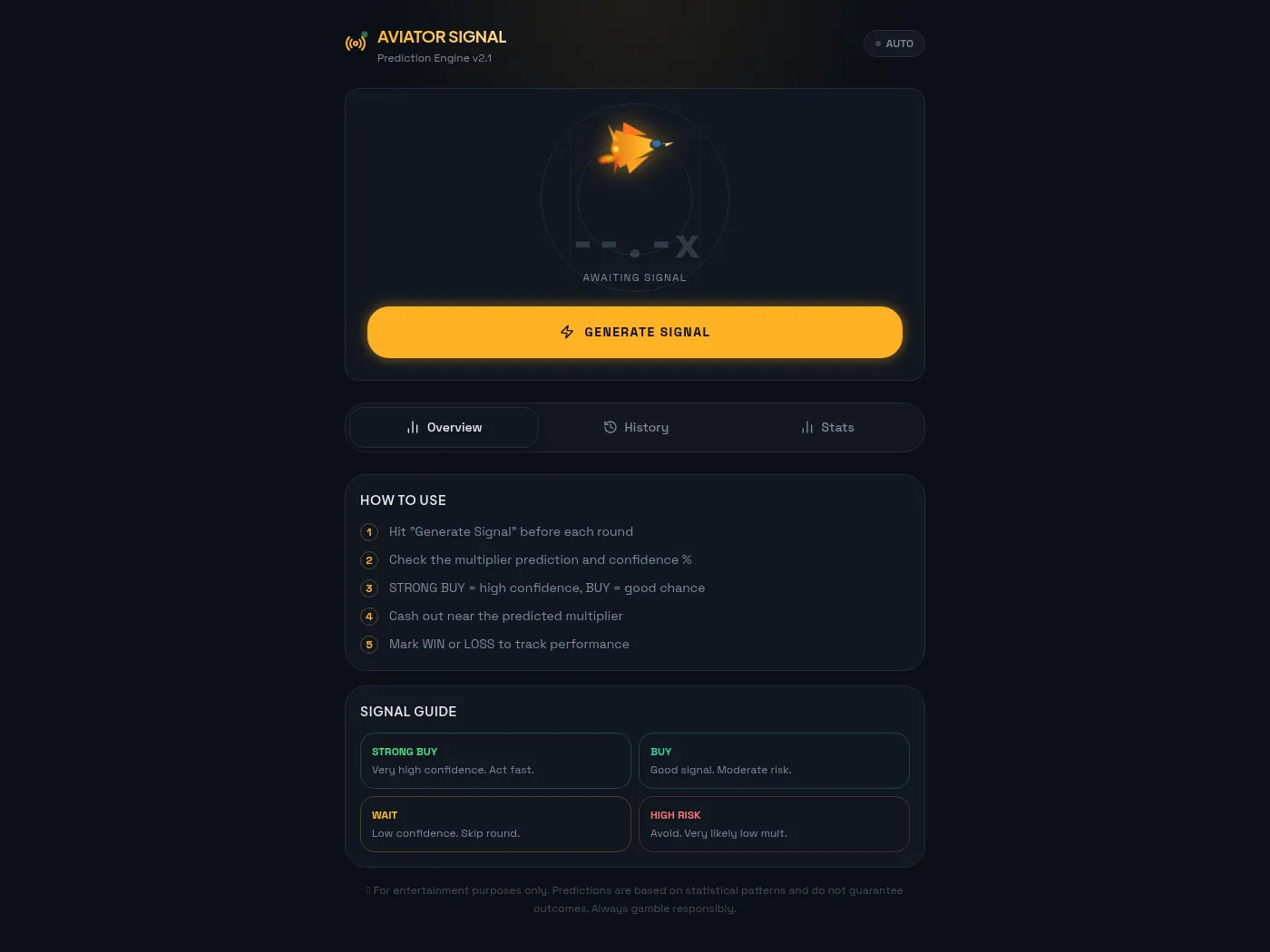 Aviator Signal Predictor
