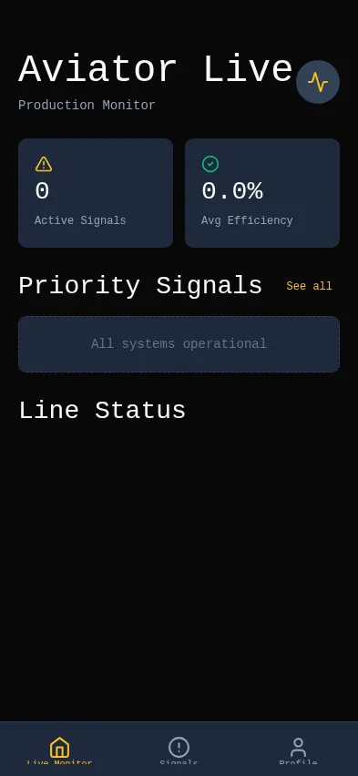 Aviator Production Signal