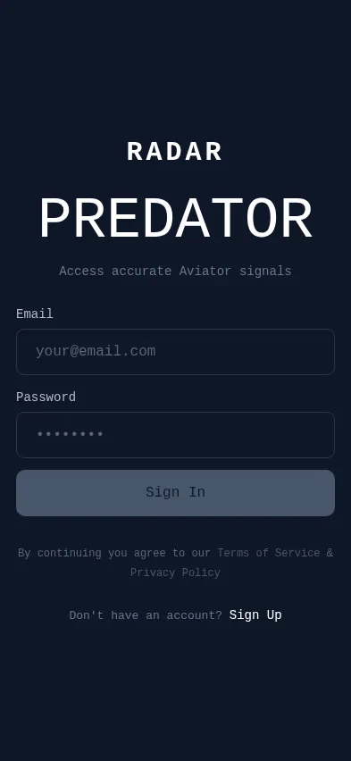 Aviator Signal Predator