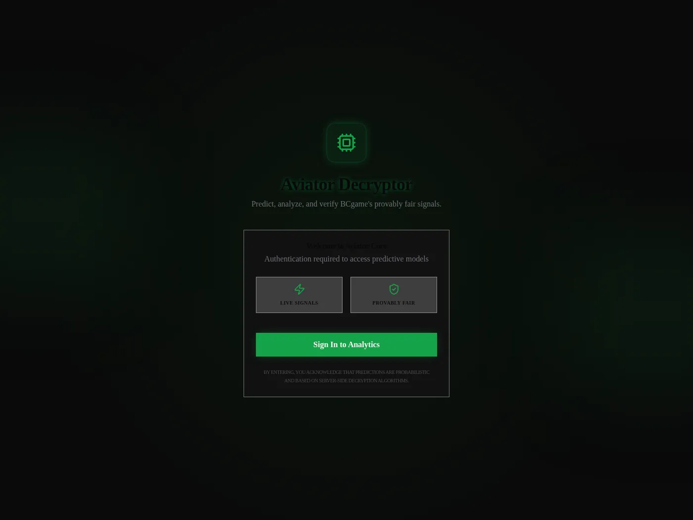 Aviator Signal Decryptor