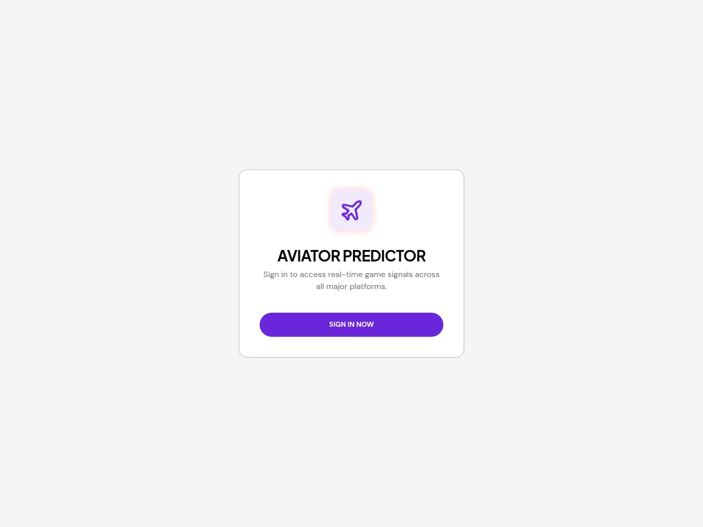 Aviator Signal Predictor