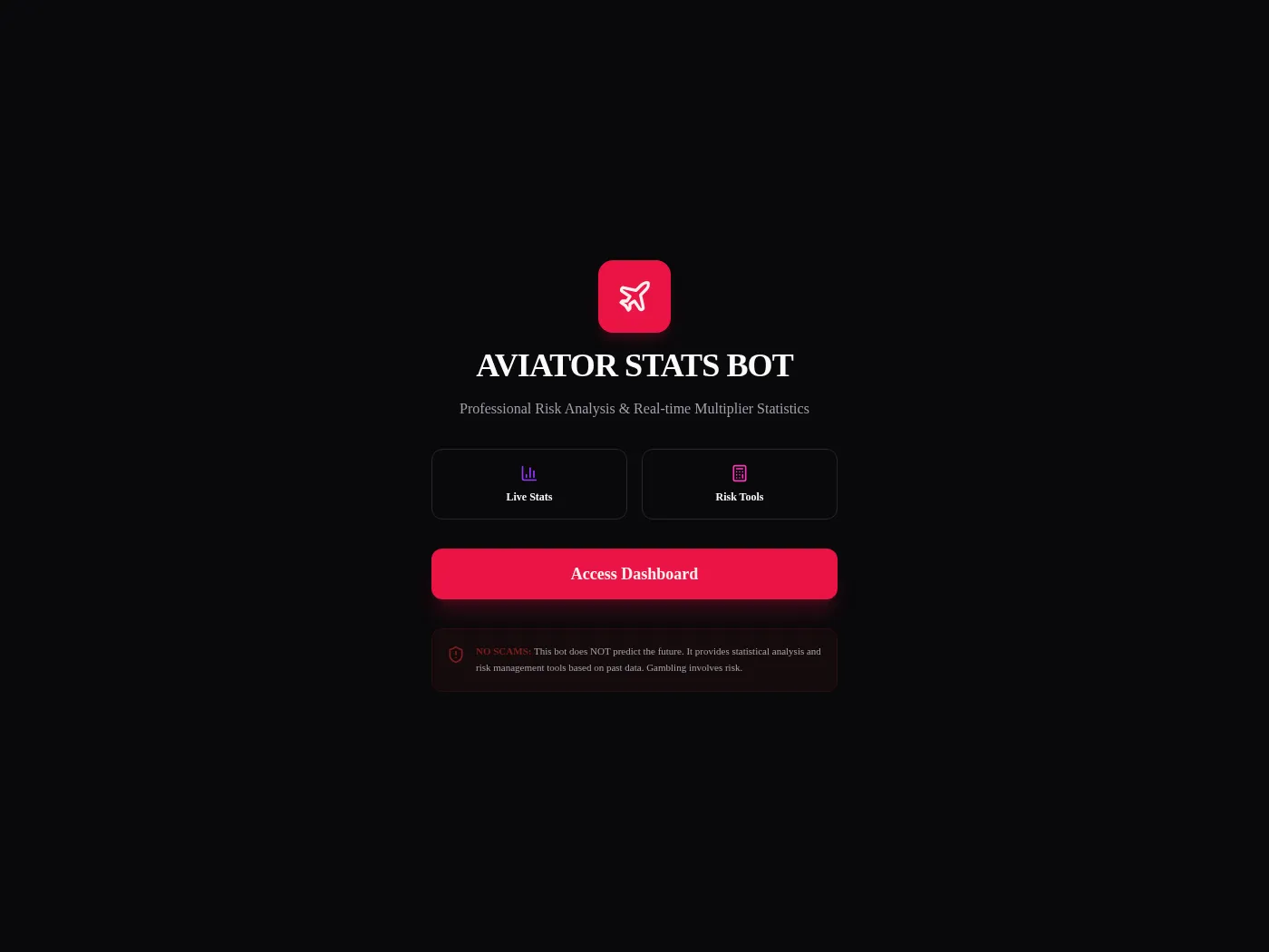Aviator Stats & Risk Bot