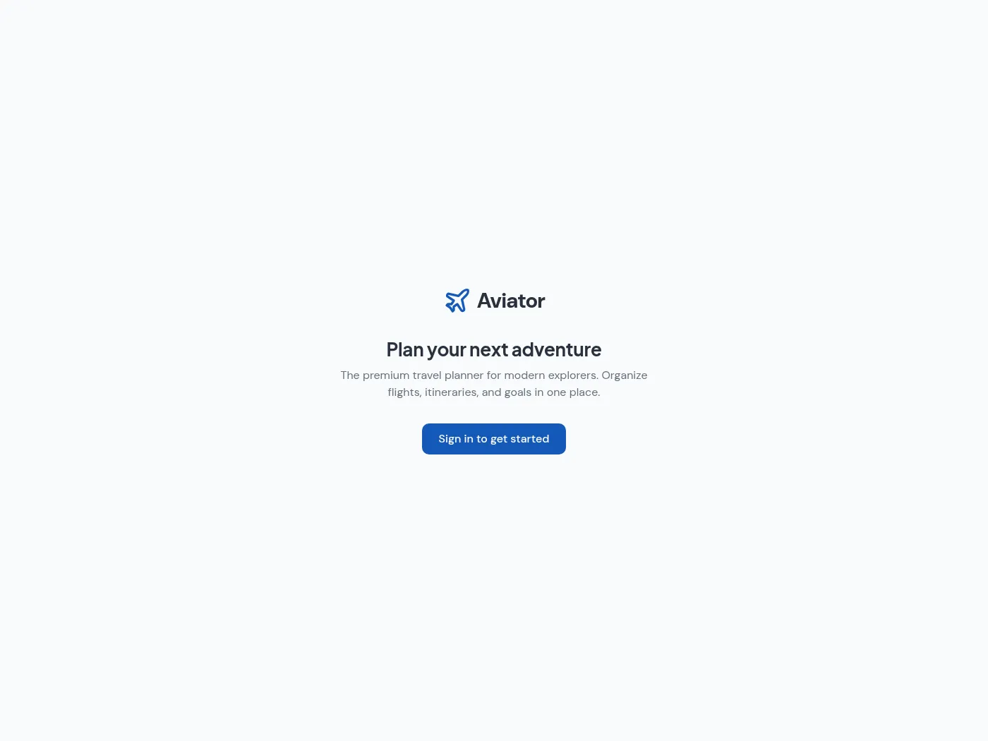 Aviator Travel Planner