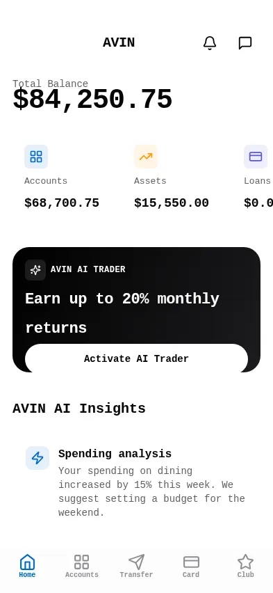 AVIN Neo-Bank App