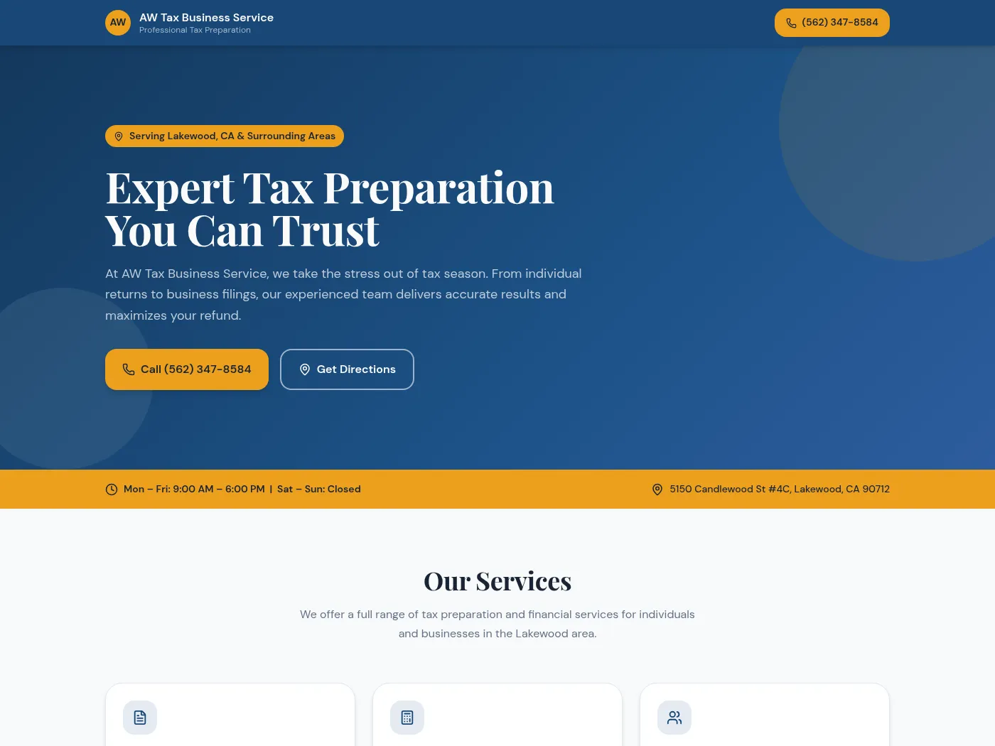 AW Tax Business Site