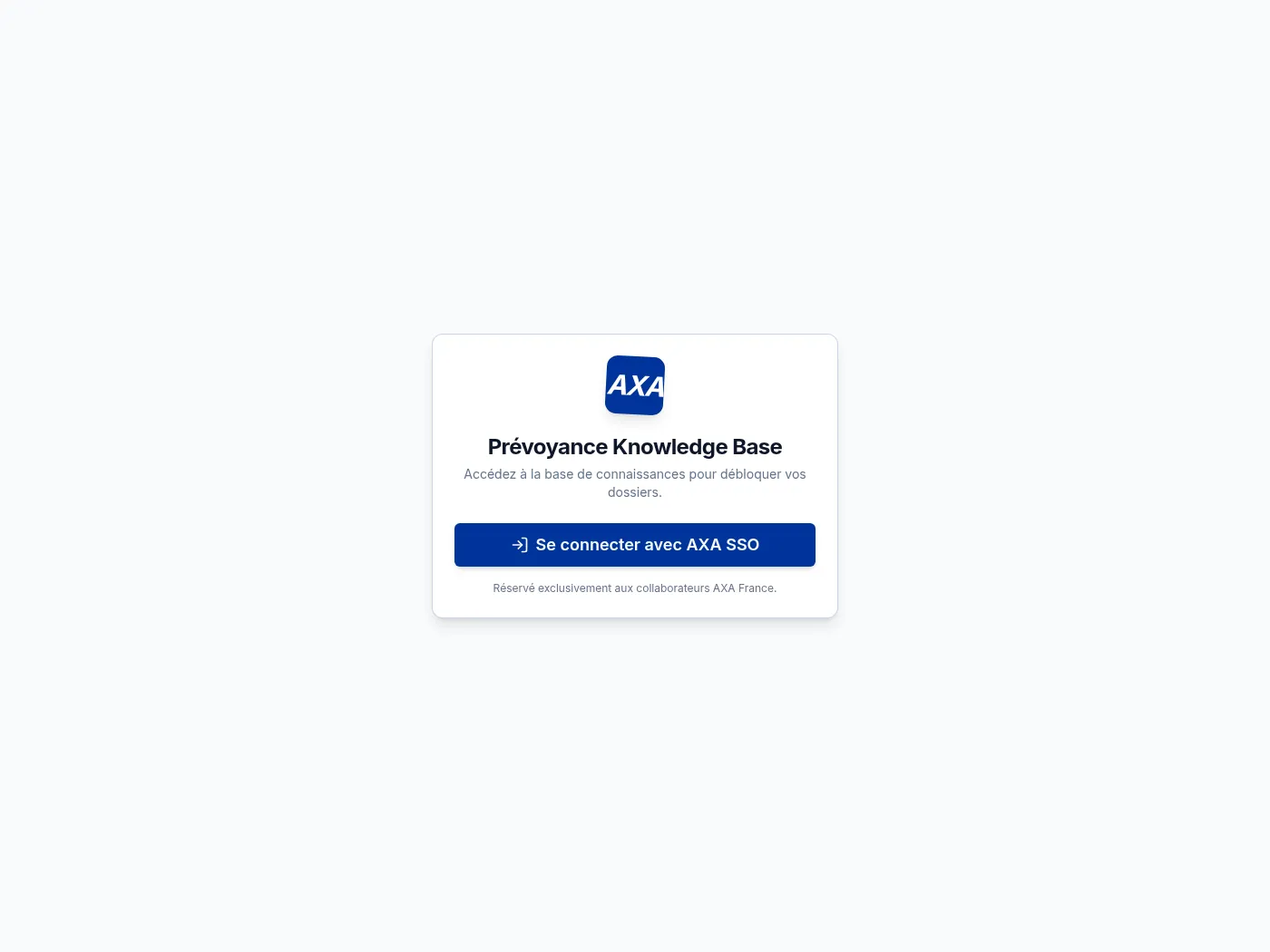 AXA Prévoyance Knowledge Base