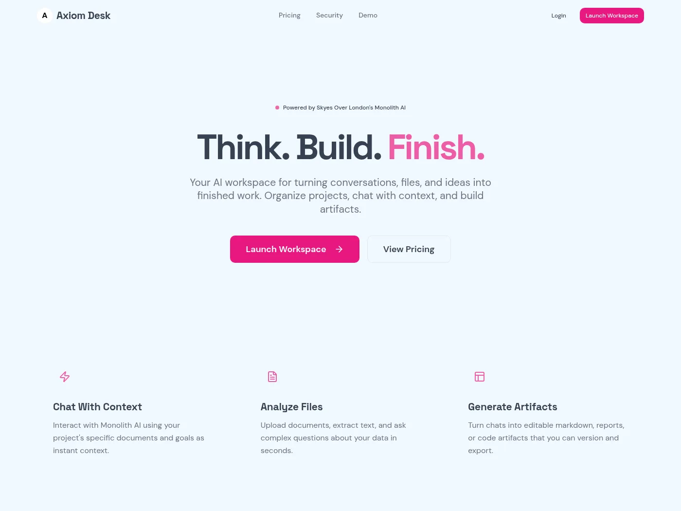 Axiom Desk AI Workspace