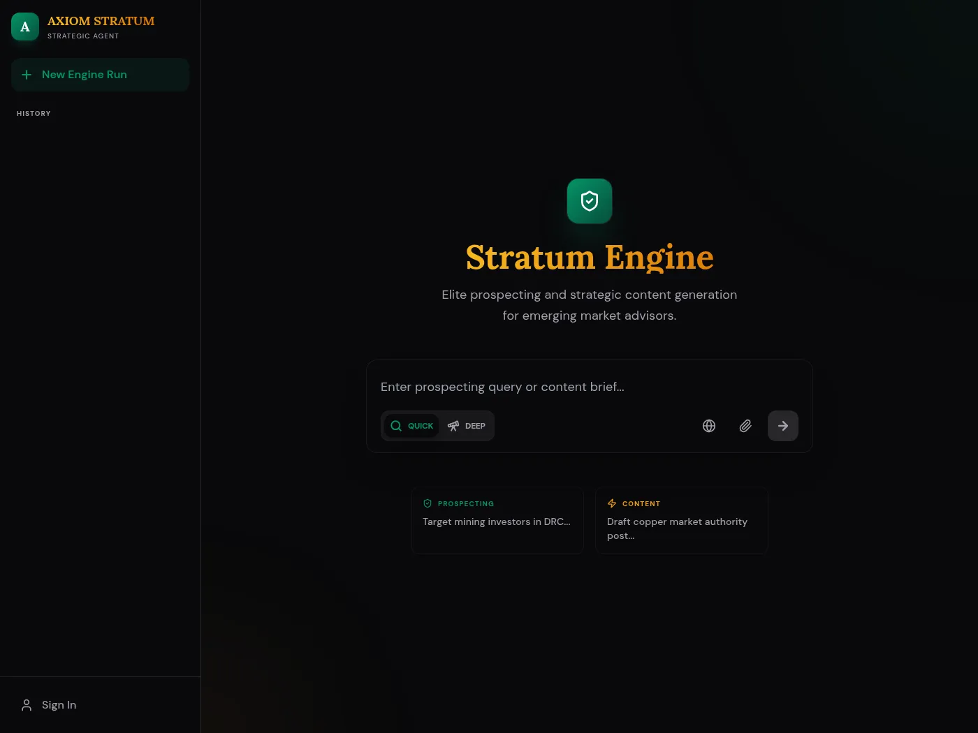 Axiom Stratum AI Agent