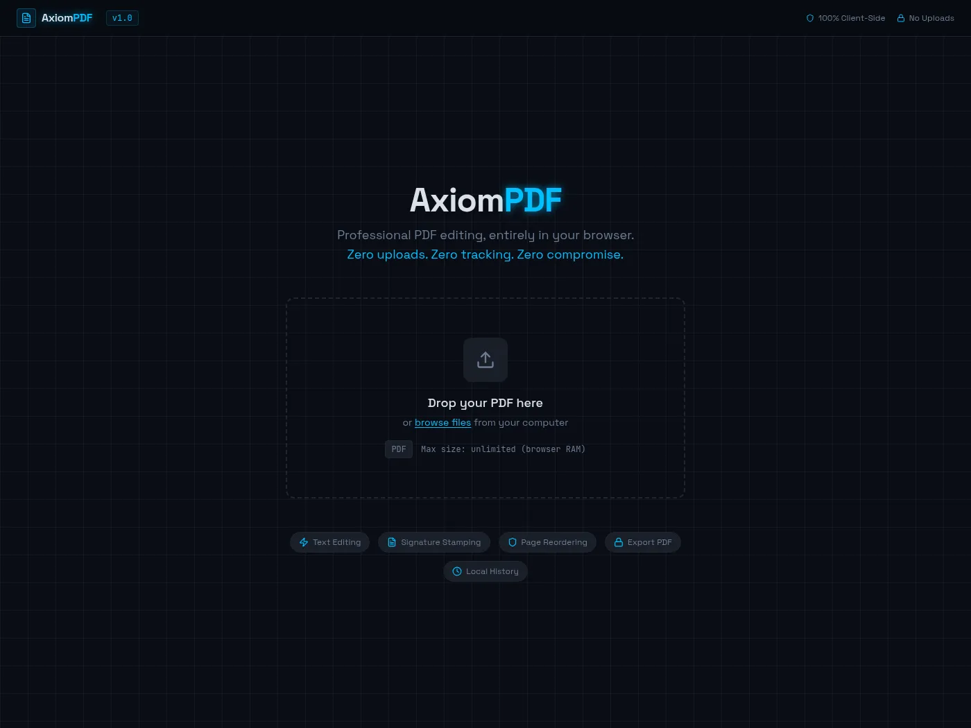 AxiomPDF: Privacy PDF Editor