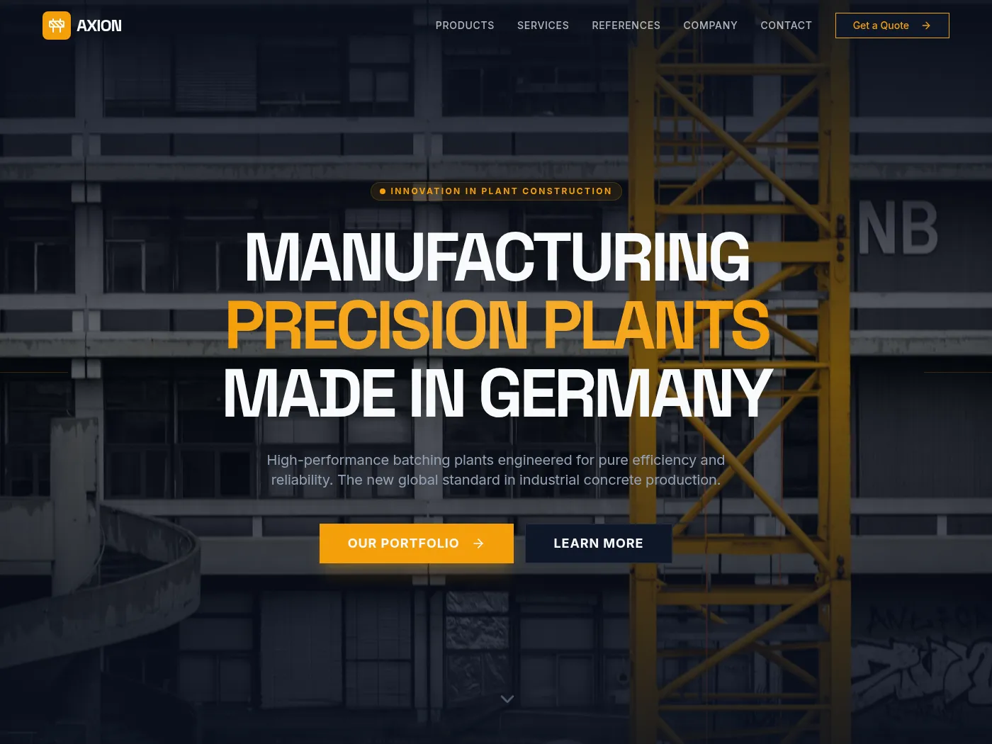 Axion Construction Website