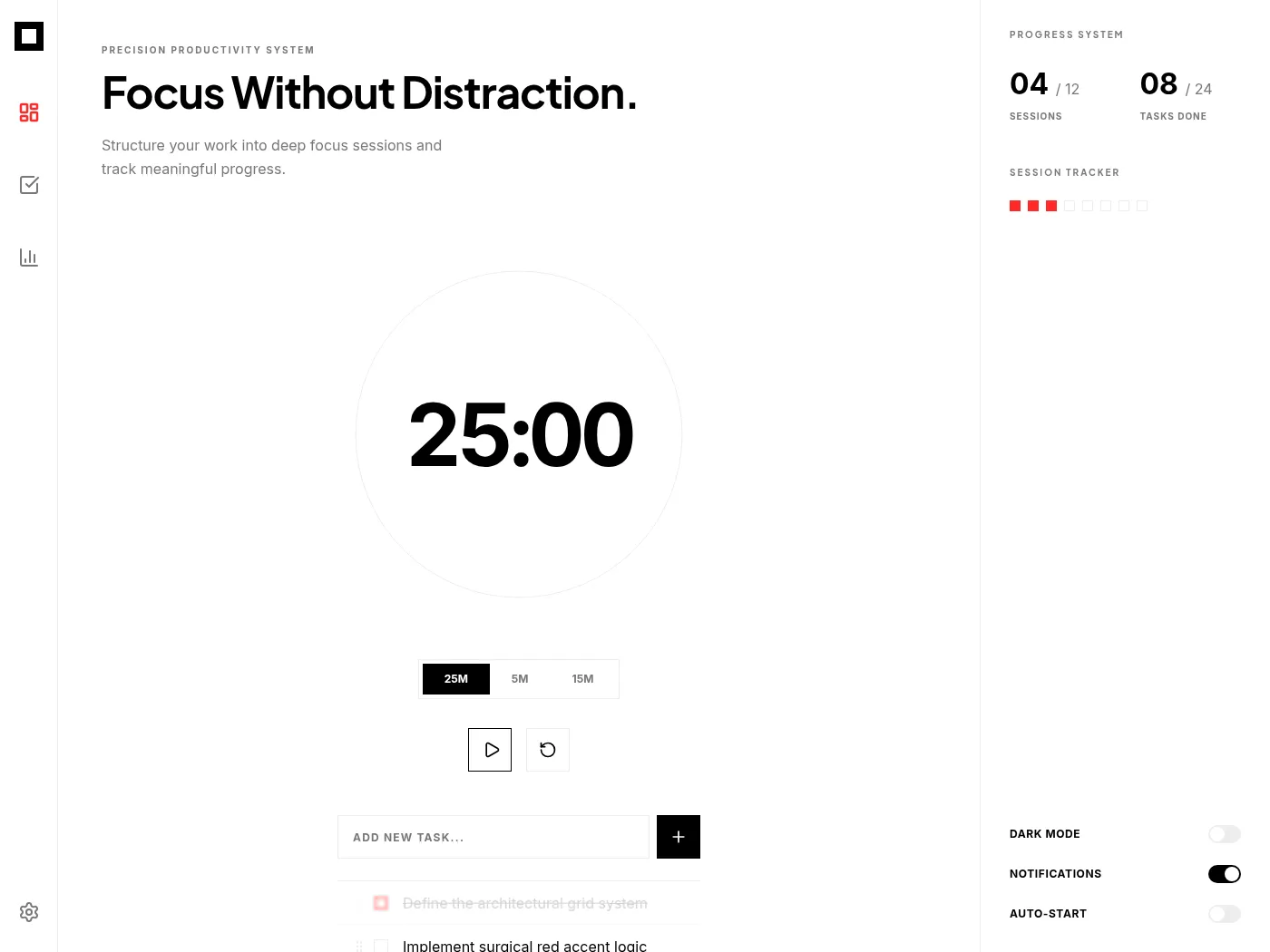 AXIS Precision Productivity UI