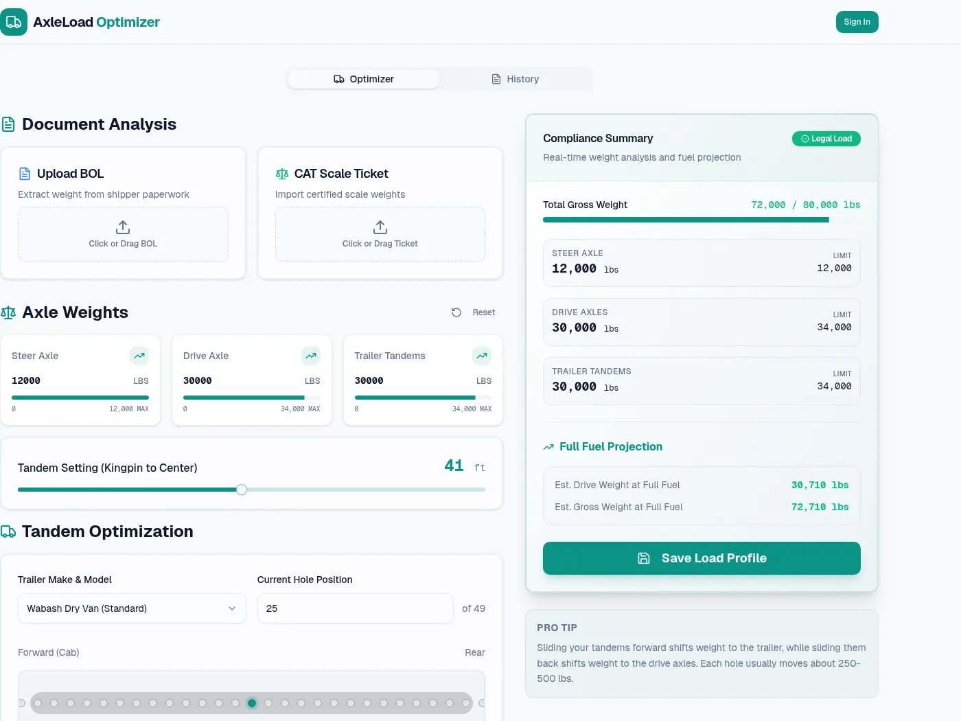 AxleLoad Optimizer