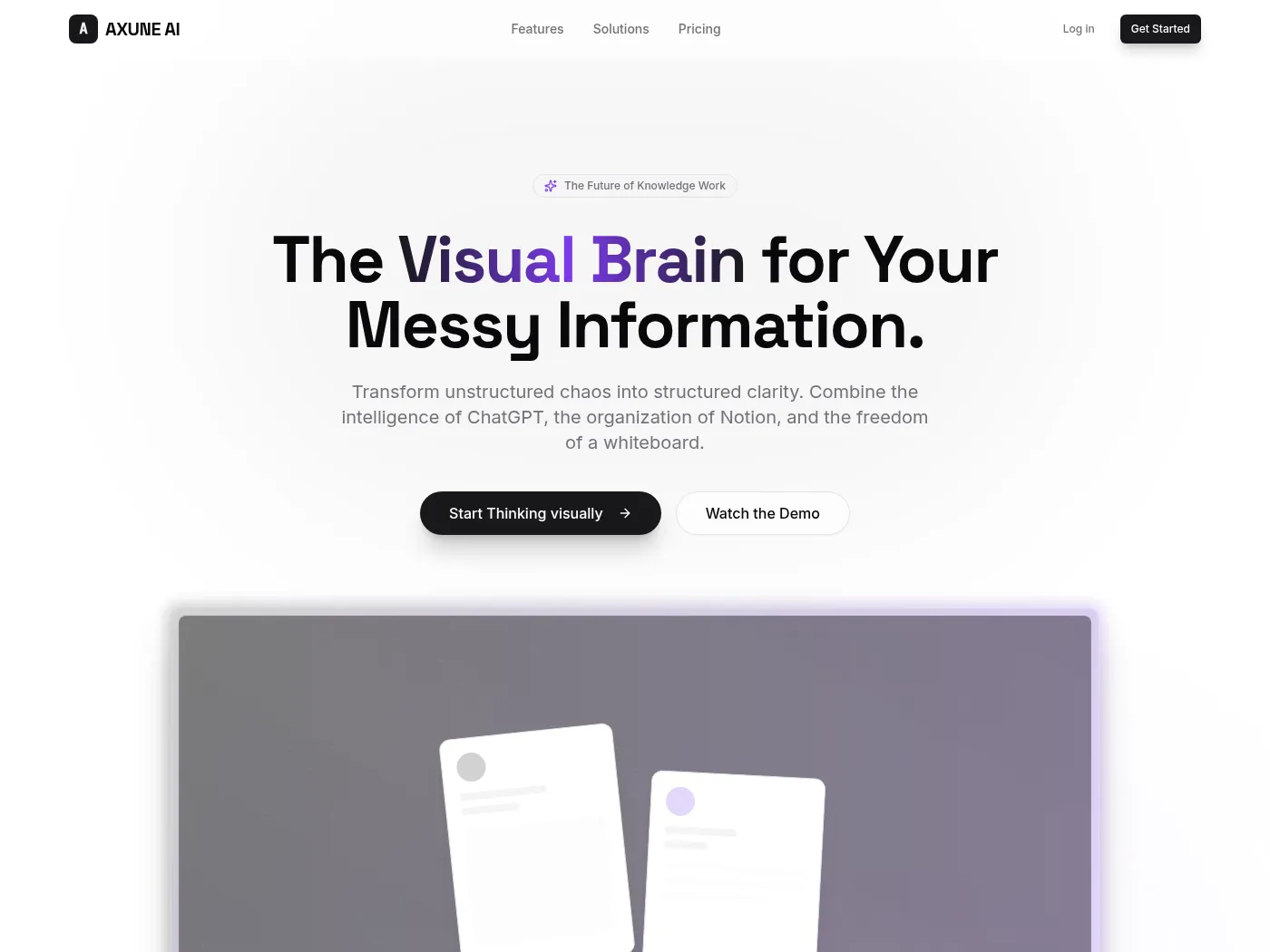 AXUNE AI SaaS Website