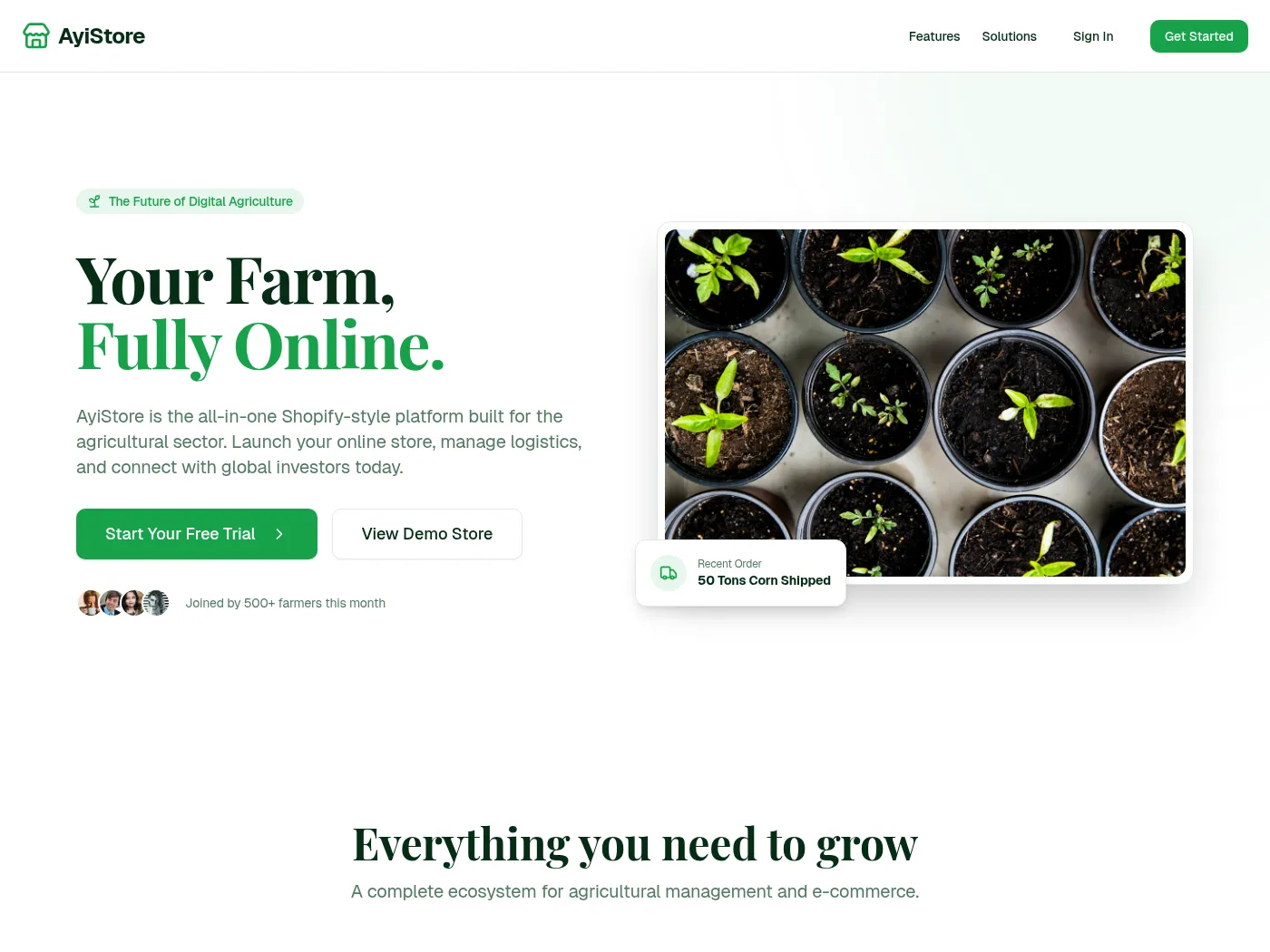 AyiStore Agri SaaS