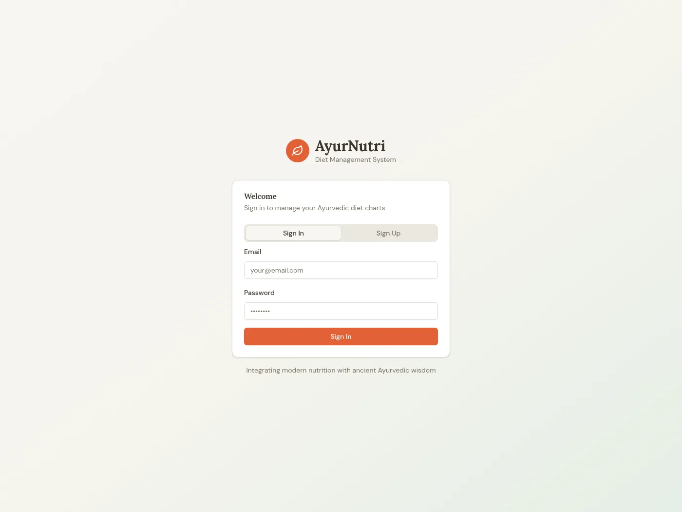 AyurNutri Manager