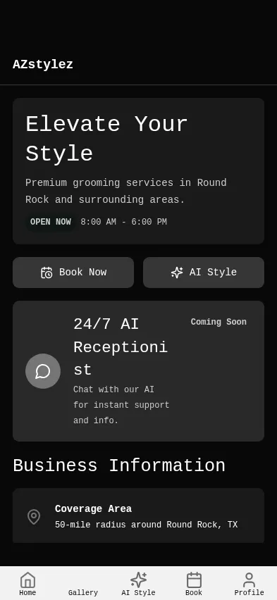 AZstylez Barbershop App