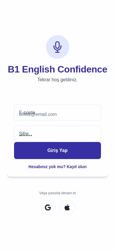B1 English Confidence App