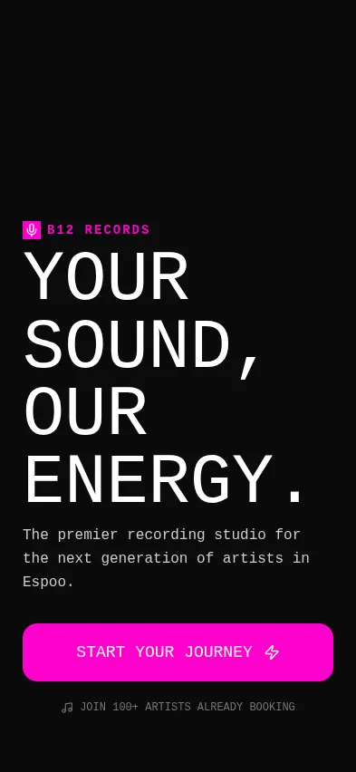 B12 Studio Booker