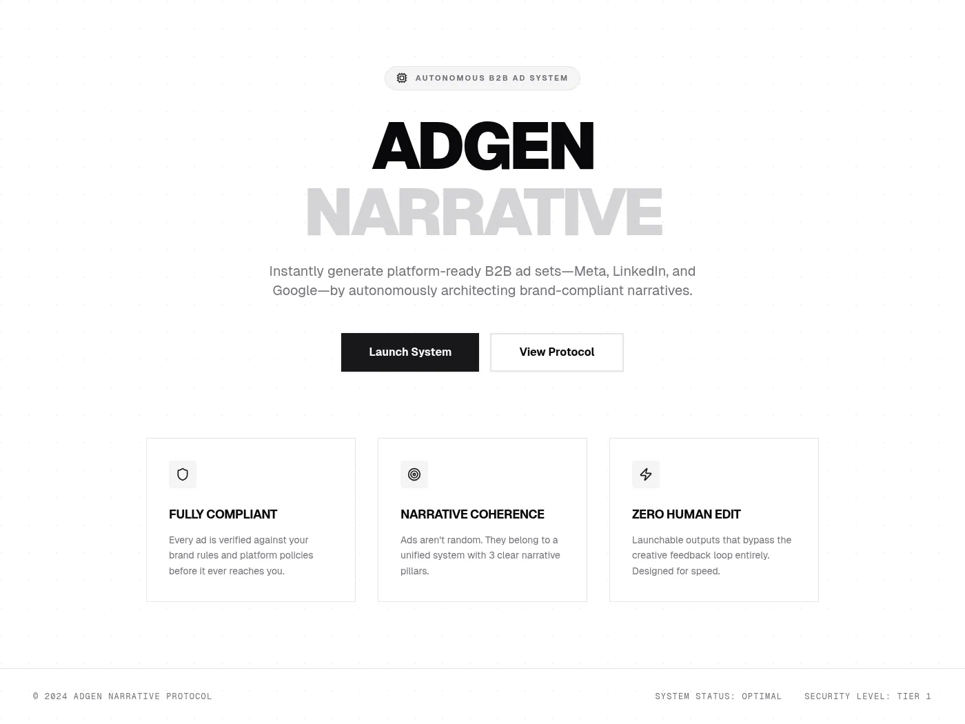 AdGen Narrative System