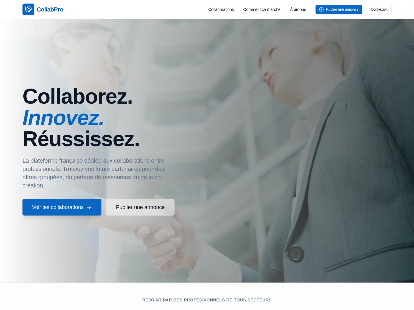 CollabPro Plateforme B2B