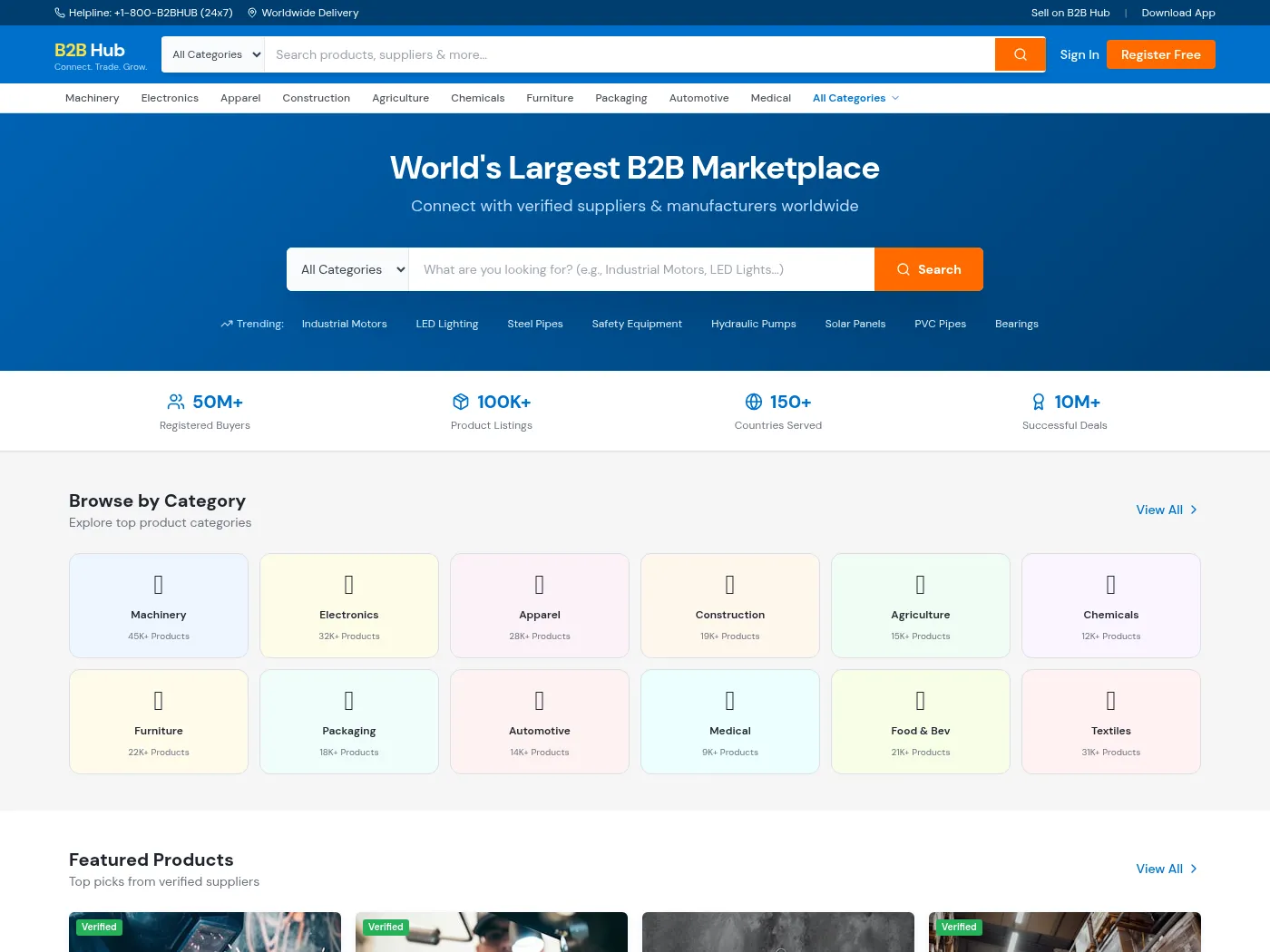 B2B Marketplace Hub