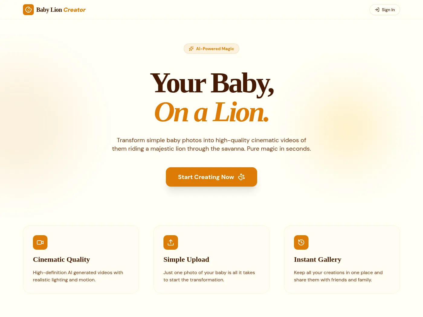 Baby & Lion Video Maker