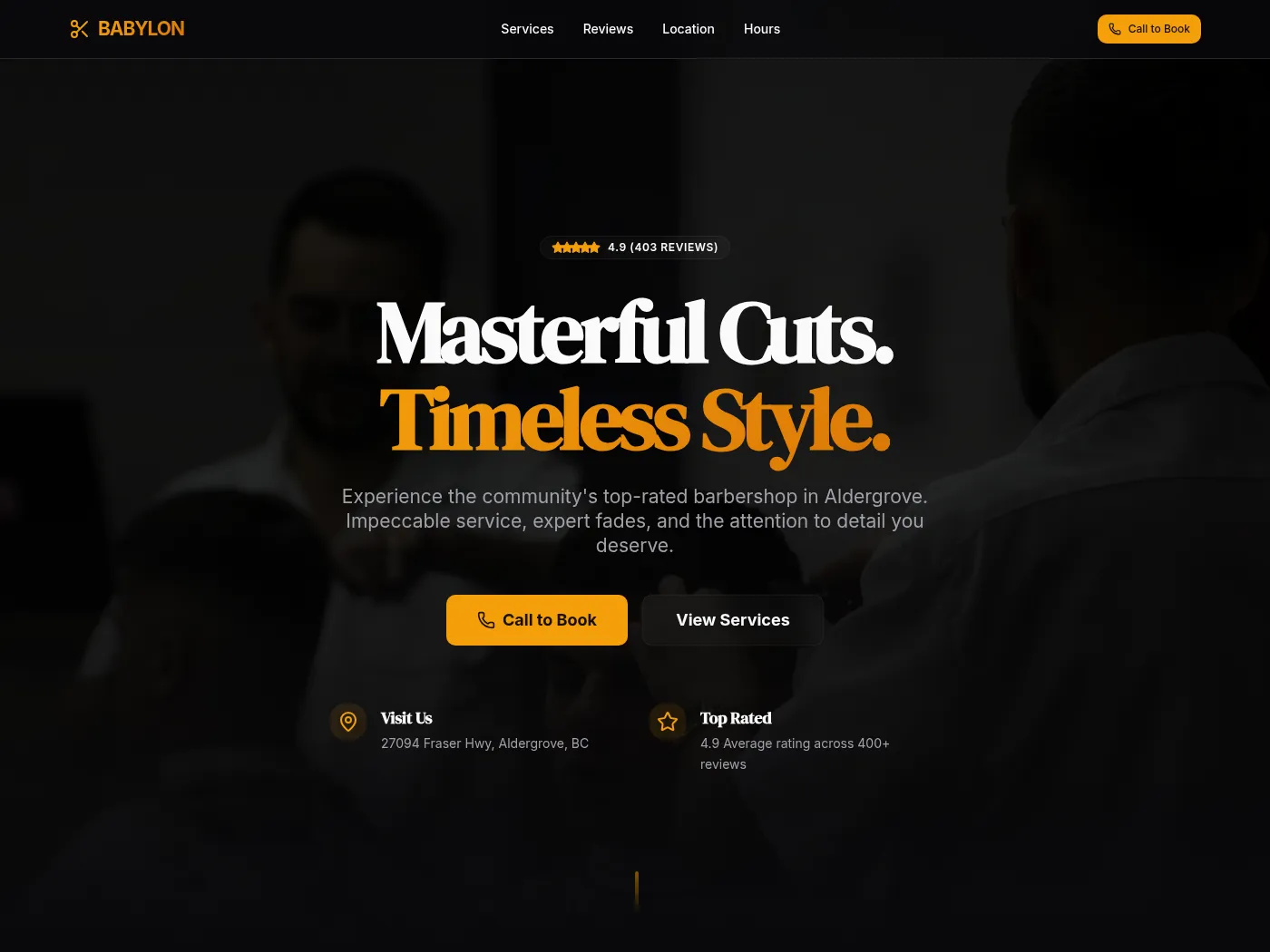 Babylon Barbershop Site