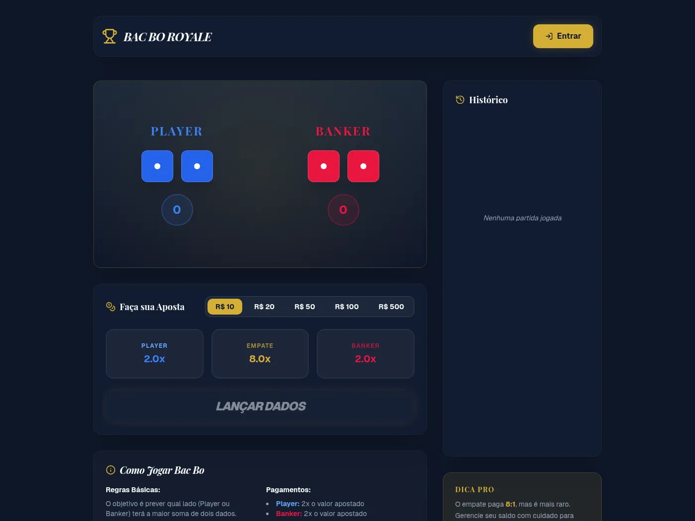 Bac Bo Game App