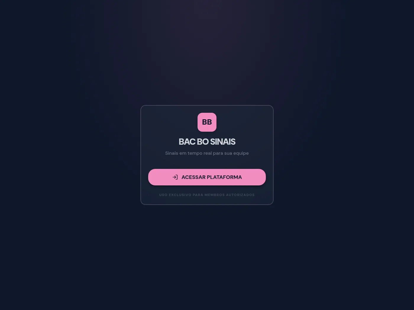 Bac Bo Sinais Ao Vivo