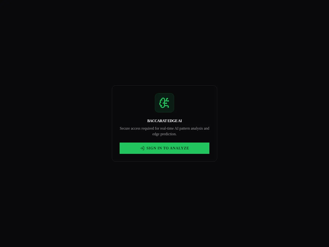 Baccarat Edge Predictor