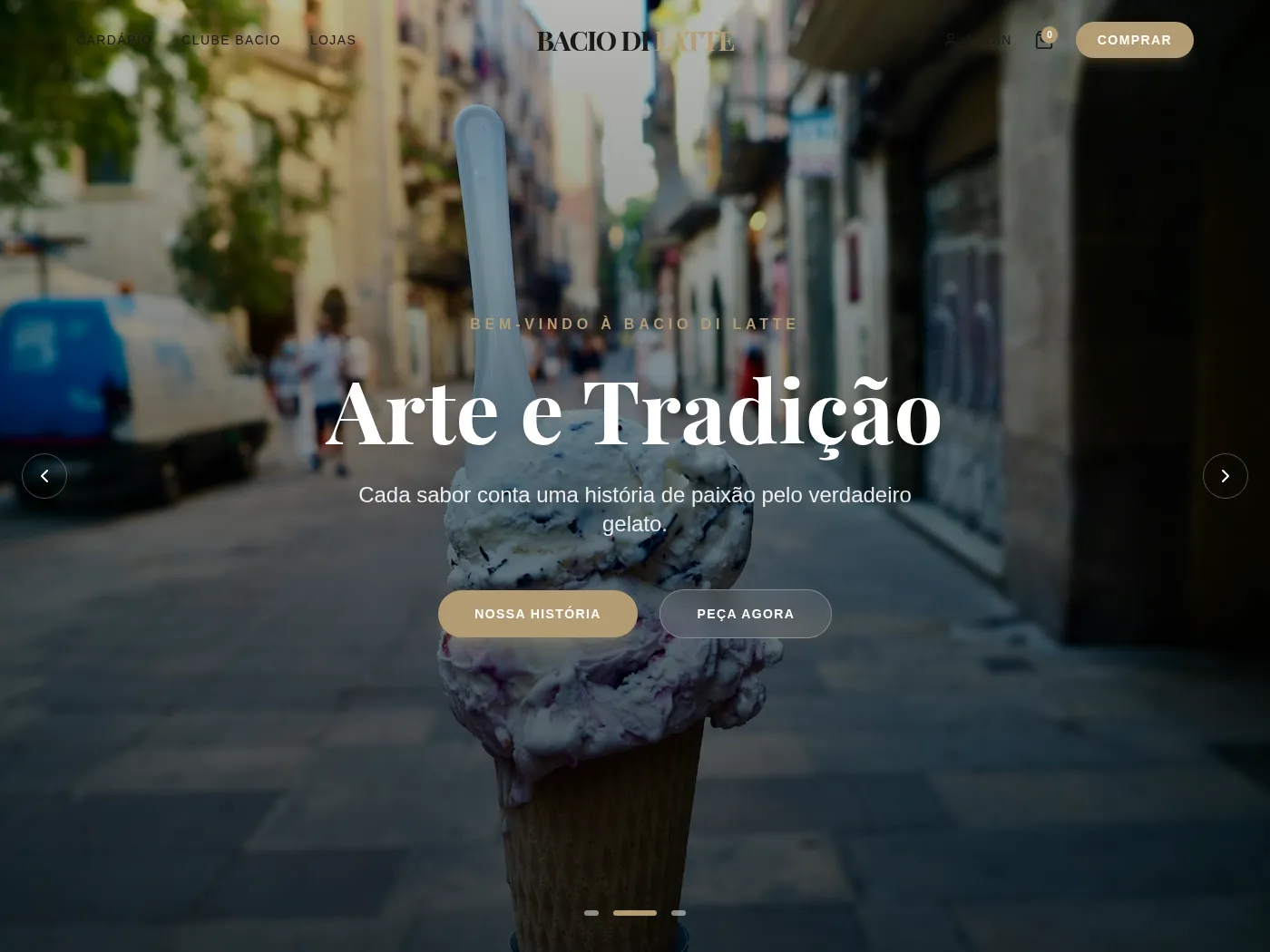 Baccio di Latte Website