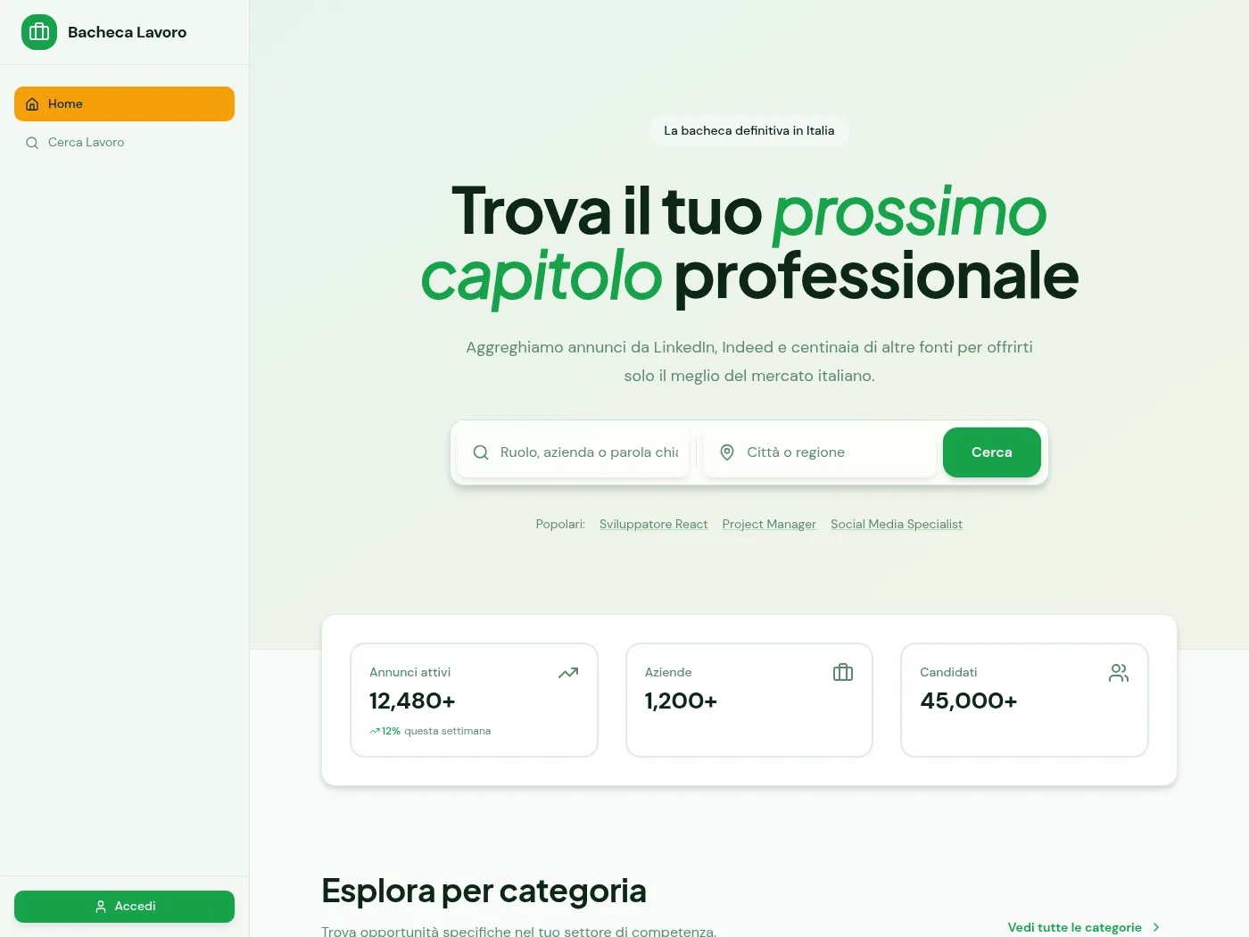 Bacheca Lavoro Italia
