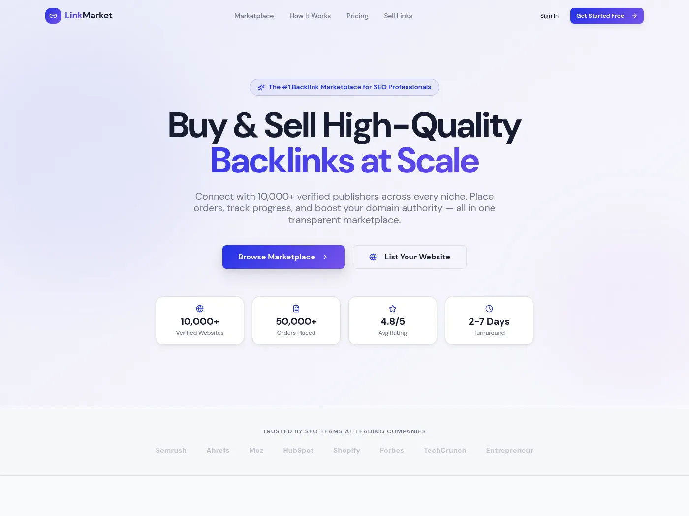 Backlink Market SaaS