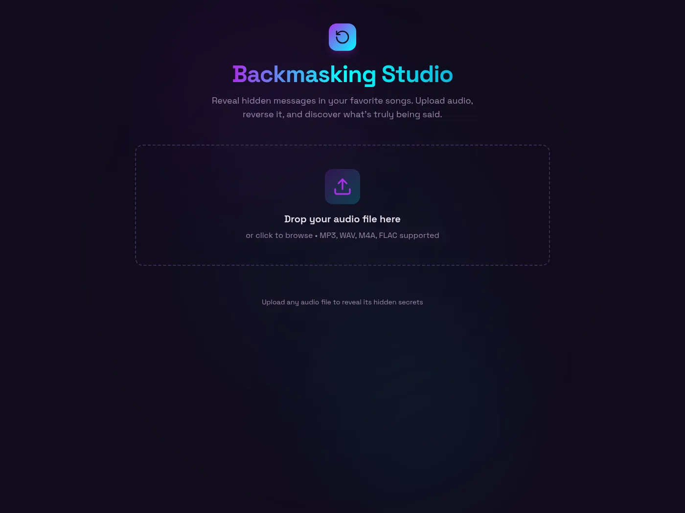 Backmasking Studio