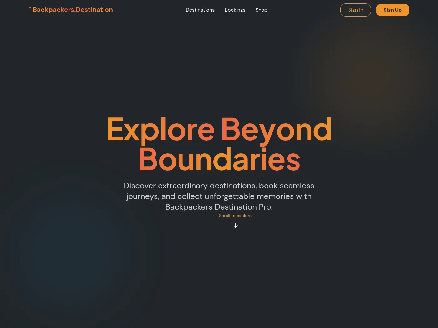 Backpackers Destination Pro