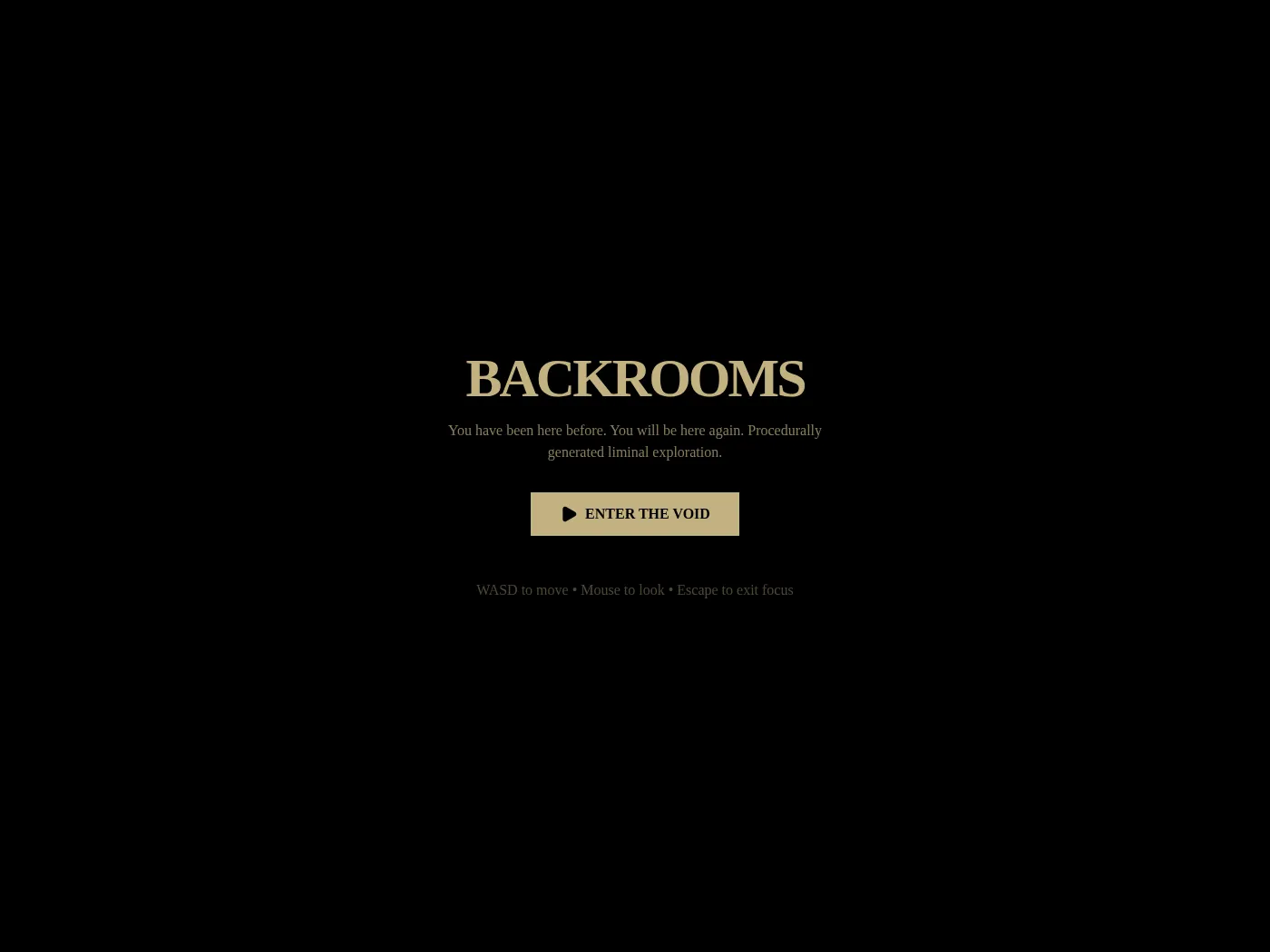 Backrooms 3D Explorer