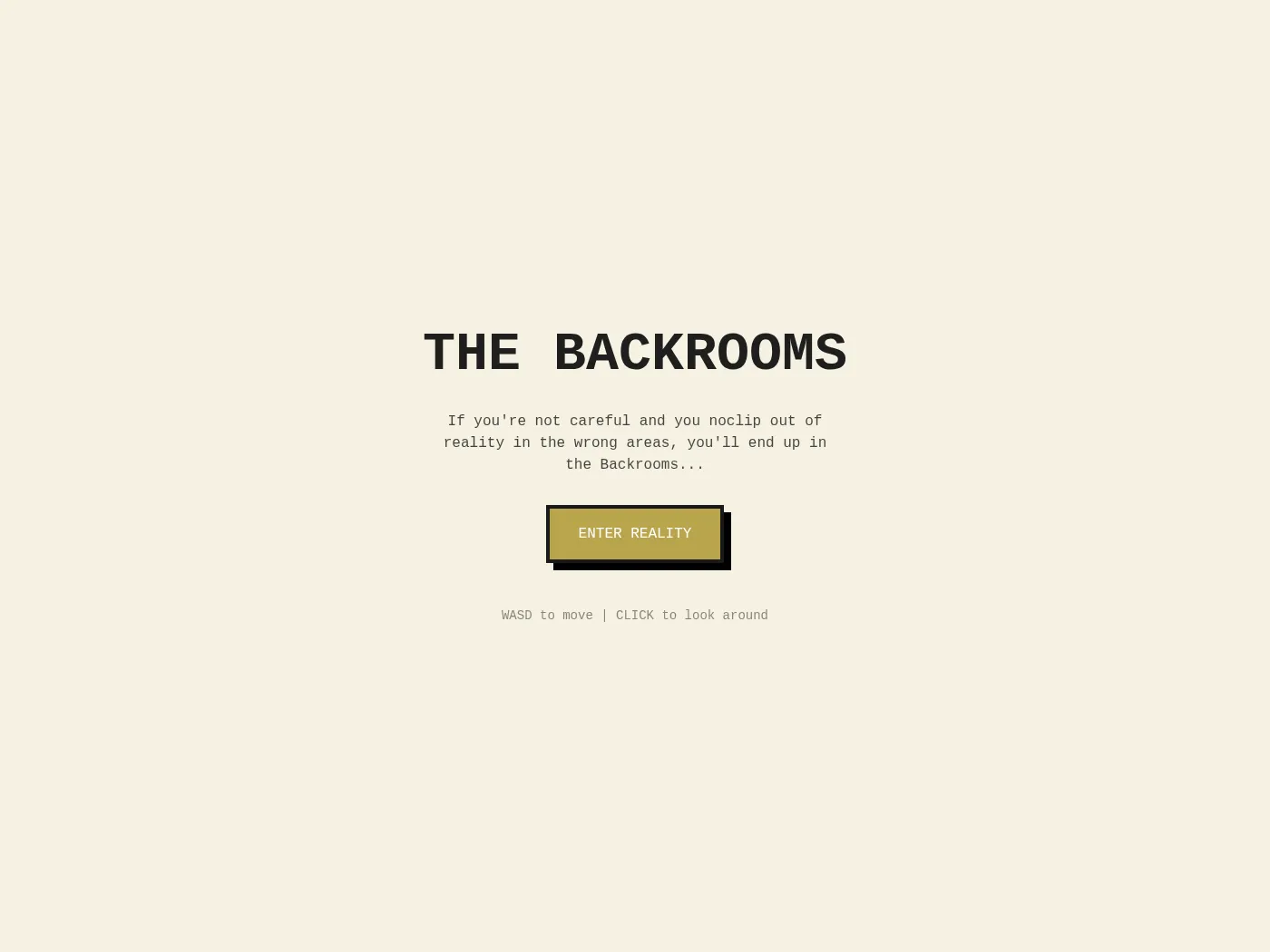 Backrooms Horror Game