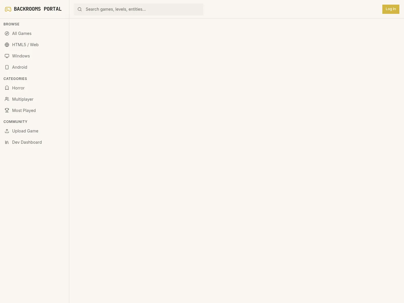 Backrooms Game Portal
