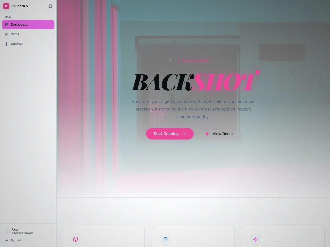 Backshot Aesthetic App