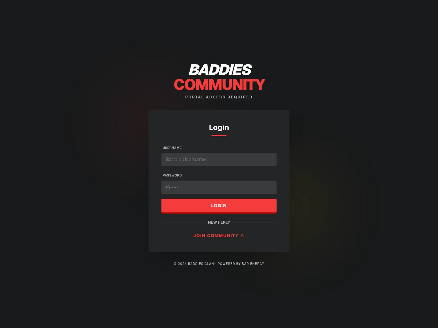 Baddies Community Portal